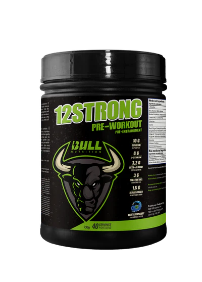 BULL Nutrition - 12 Strong Preworkout – Curly's Sports & Supplements
